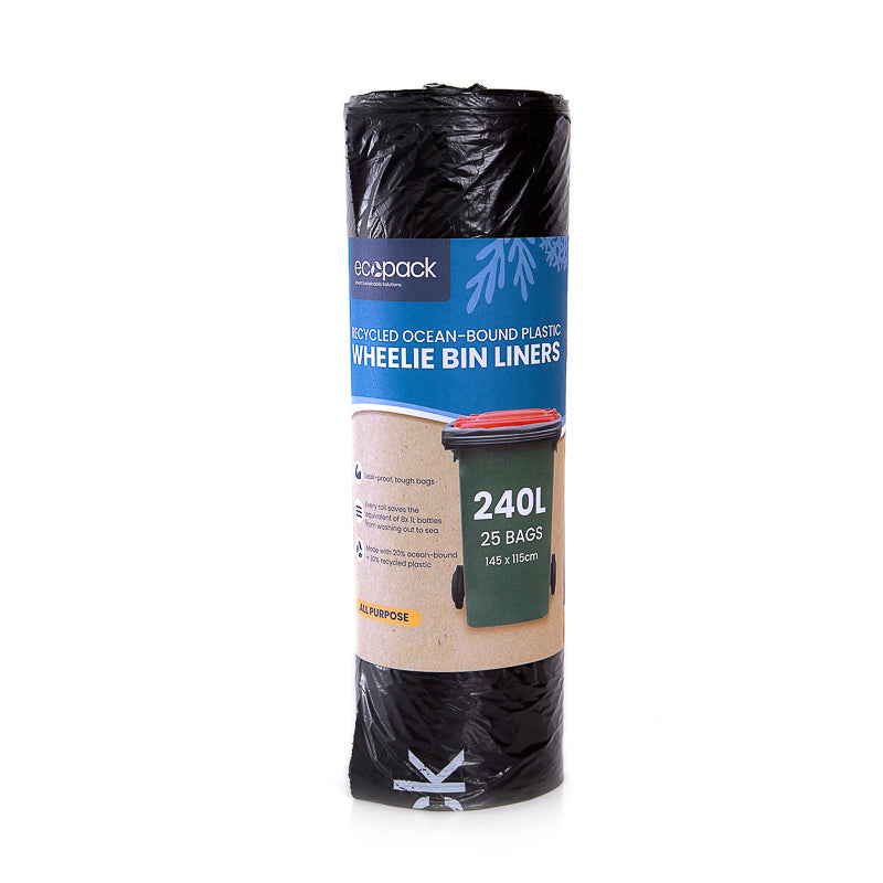 Ecopack 240L Recycled Wheelie Bin Liners All Purpose