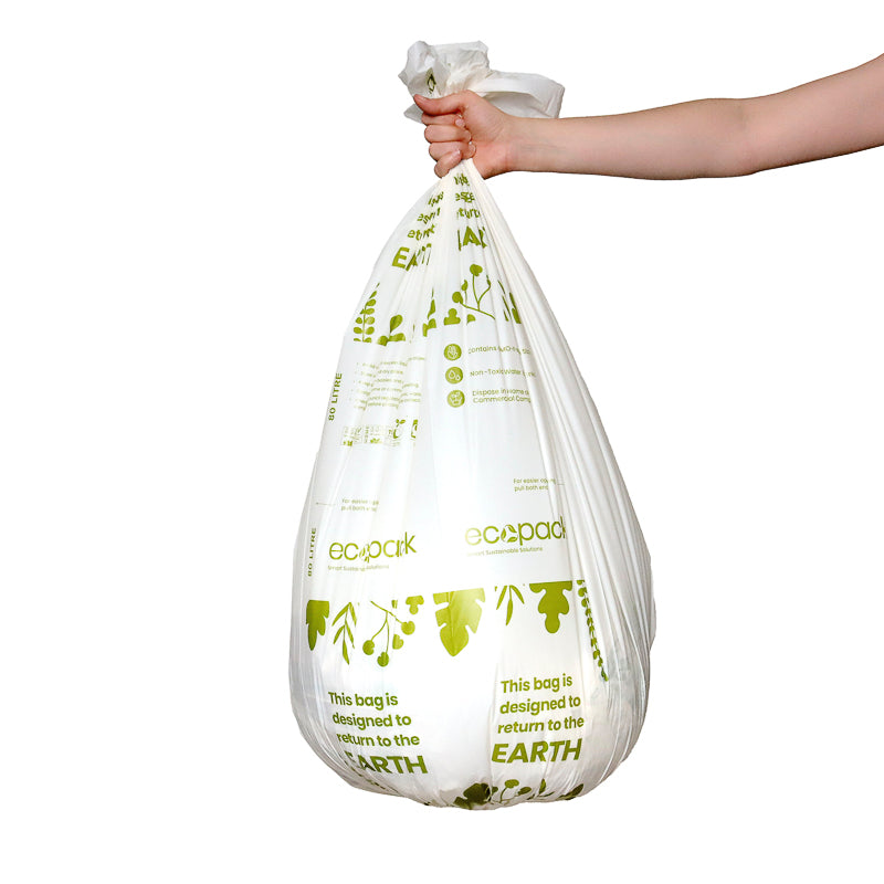 Ecopack 80L Compostable Garbage Bags