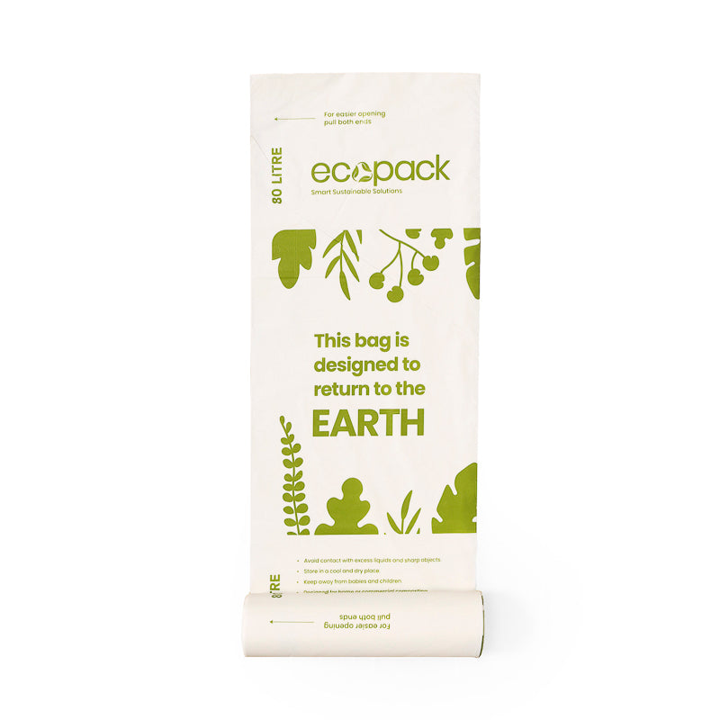 Ecopack 80L Compostable Garbage Bags
